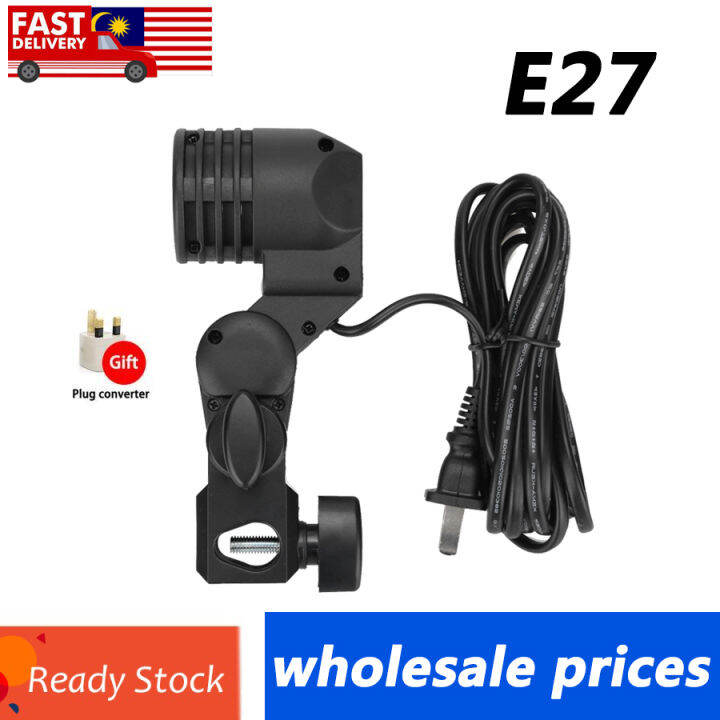New E27 Bulb Holder Socket umbrella Lampu Studio photo light stand ...