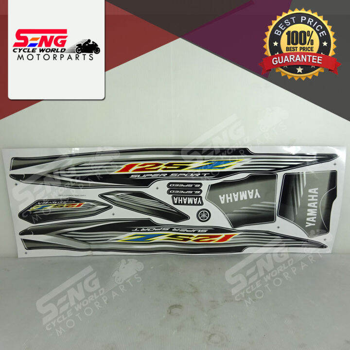 Y125 Z (8) BODY STICKER SET ROBOT (BLACK, RED, BLUE) MORITAKA AAA | Lazada