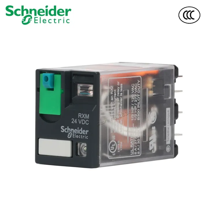 24vdc Coil Mini Small Relay Led 14 Pin 4no4nc Rxm4ab2bd Testing Push ...