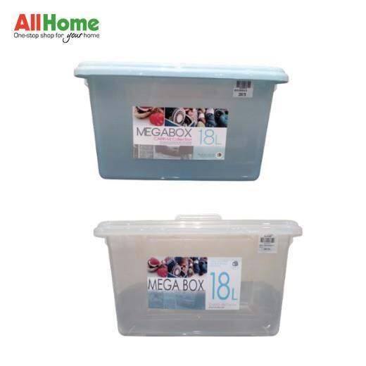 MEGABOX Storage Box Carrie-Mi Series 18 Liters (Trans Blue Trans Clear) | Lazada PH