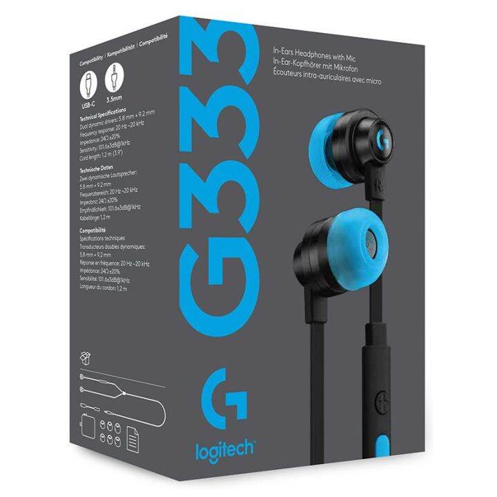 HEADSET (IN-EAR) Logitech G333 Gaming Earphone HEADSET (IN-EAR ...