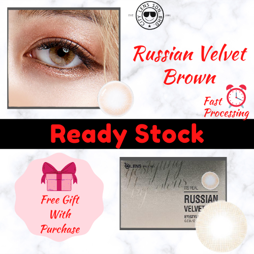 Ready Stock Olens Russian Velvet Brown color contact lenses | Lazada