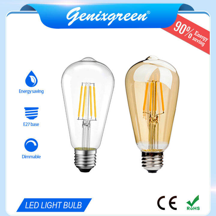 E27 LED Edison Bulb 4W ST64 Led Filament Bulb Vintage 220V Dimmable ...