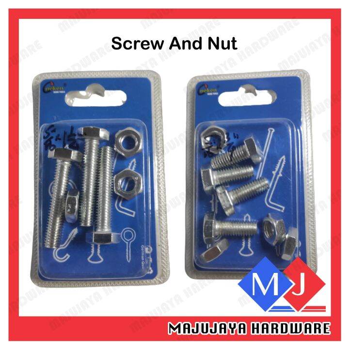 NEKEN Skru Rak Besi Lubang / Screw Bolts and Nuts for Slotted Angle Bar ...