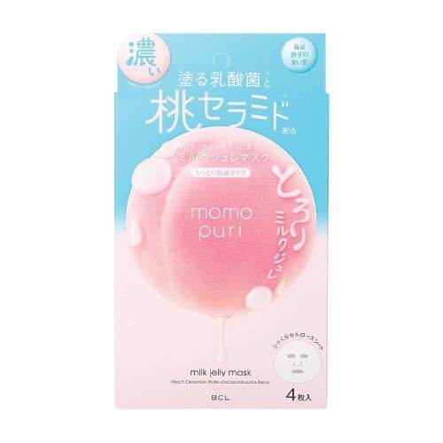 Momo Puri Milk Jelly Mask 4sheets โมโมะปูริมิลค์เจลลี่มาสก์ 4แผ่น ...