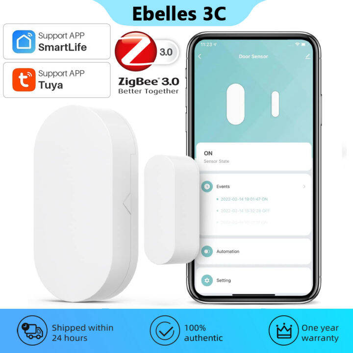 Tuya Zigbee Smart Door Sensor Alarm Drawer Window Open Close Detector Smart Life APP Security ...