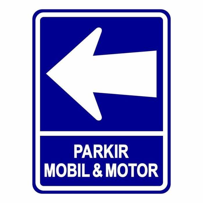 Rambu Sign Petunjuk Arah Parkir 45 x 60cm Plat Alumunium | Lazada Indonesia