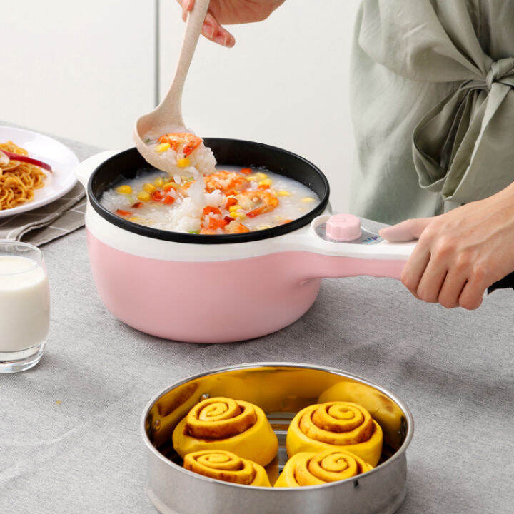 Electric NonStick Ceramic Marble Frying Pan Electric Mini Rice Cooker ...