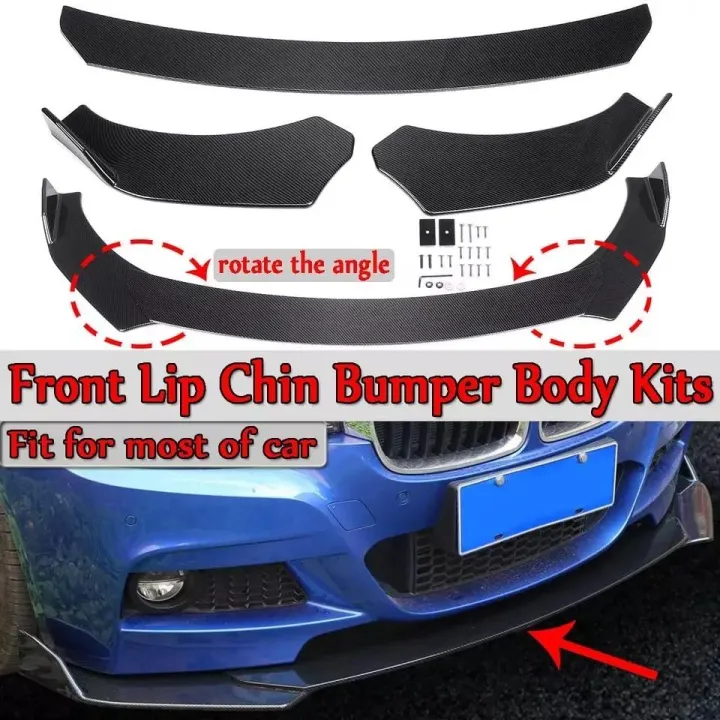 3pcs Car Front Lip Chin Bumper Lip Body Kits Guard Base VersionY ...
