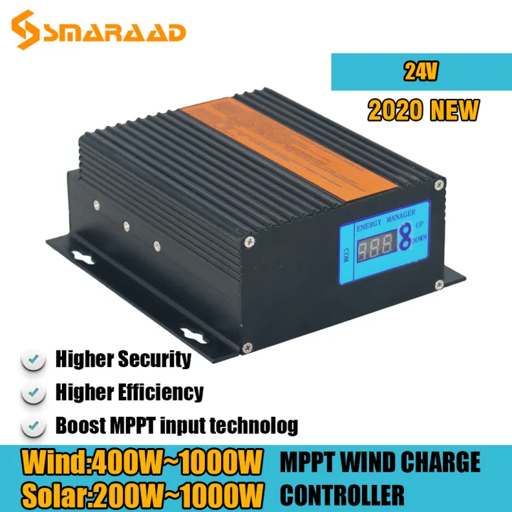 Wind 400w~1000w, Solar 200w~1000w Hybrid System Off Grid MPPT Charge Controller 24v Wind Turbine ...