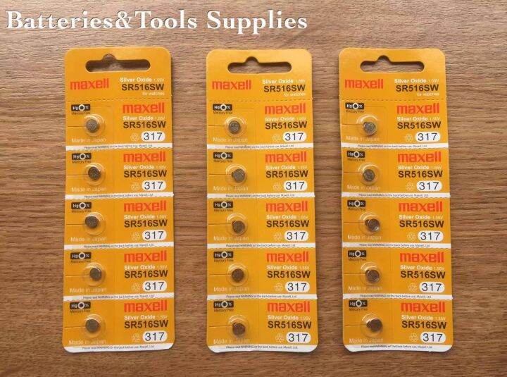 SR516SW 317 Maxell Original battery silver oxide 1.55v (5piece/1piece ...