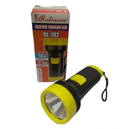 Senter Tangan LED RL-192 10 W Led Flashlight Menggunakan Baterai Senter Outdoor Senter Berkemah ...