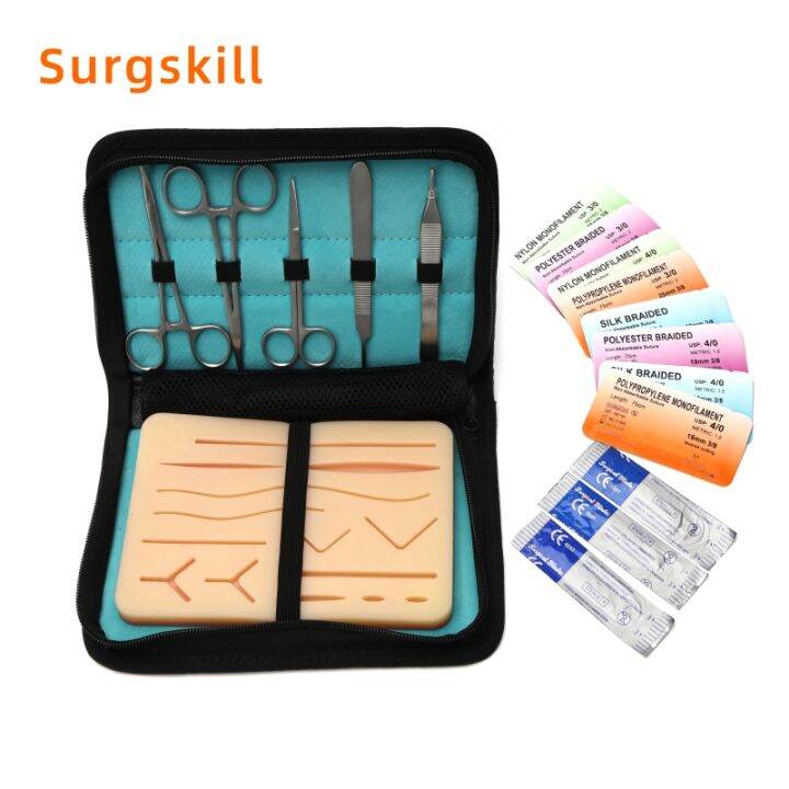 Surgical Suture Practice Kit For Training, Suturing Pad With Tool Set ...