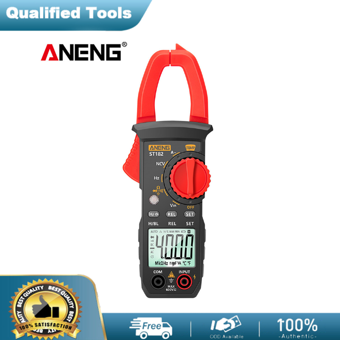 Digital AC Current Meter 4000 Counts 400A Automatic Range Clamp ...