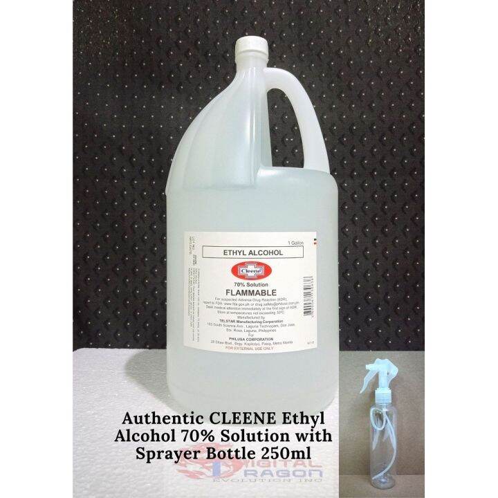 LSoUmOWH Authentic CLEENE Ethyl Alcohol 70 Solution 1 Gallon/ 1L ...