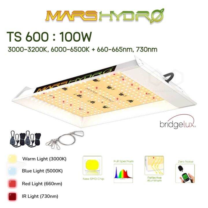 Mars Hydro ไฟปลูกต้นไม้ LED MarsHydro Mars TS-600 LED Full Spectrum ...
