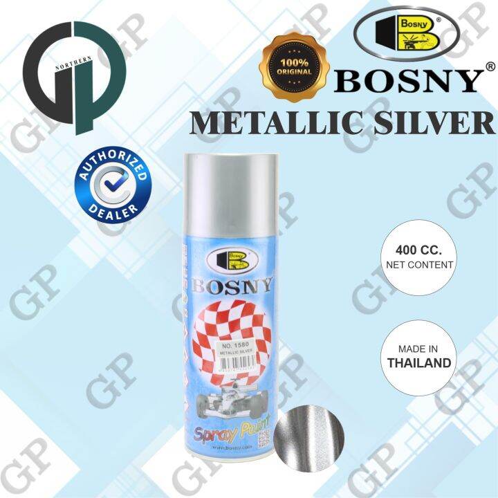 Bosny Spray Paint #1580 Metallic Silver 400ml ( Made In Thailand ...