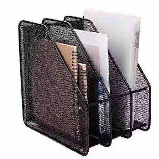 Wire Mesh 3 Tier File Frame Desktop File Bar Magazine Book Rack | Lazada PH