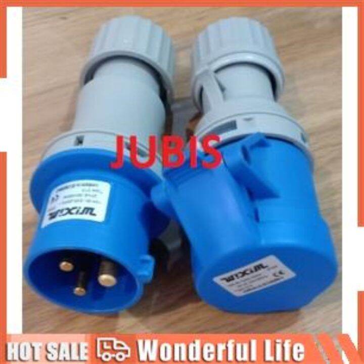 Industrial Plug and socket 3P IP44 Blue 2P E CEE BRAND WIXIM SET ...