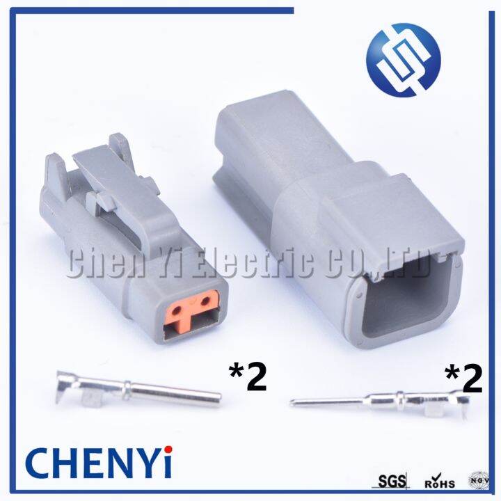 Deutsch DTM 2 Pin connector Auto Waterproof Connector Electrical Inlet ...