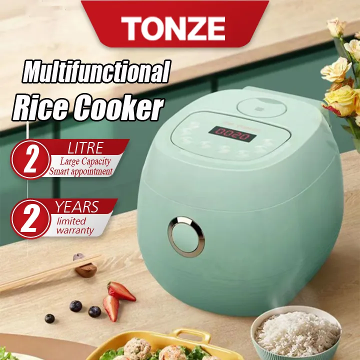 TONZE Rice Cooker 2L Multi-function Electric Rice Cooker Fully ...