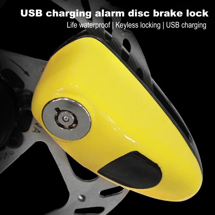 Type-C Charging Disc Lock High Decibel Alarm Waterproof Press Lock-in ...