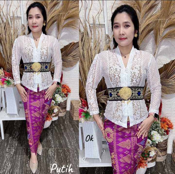 kebaya korean lace kebaya wanita model terbaru model bet tangan kerut ...