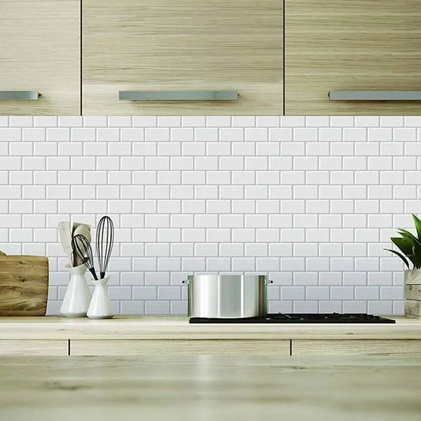 Peel and Stick Backsplash 10X10 Inch Removable 3D Subway Wall Tiles ...