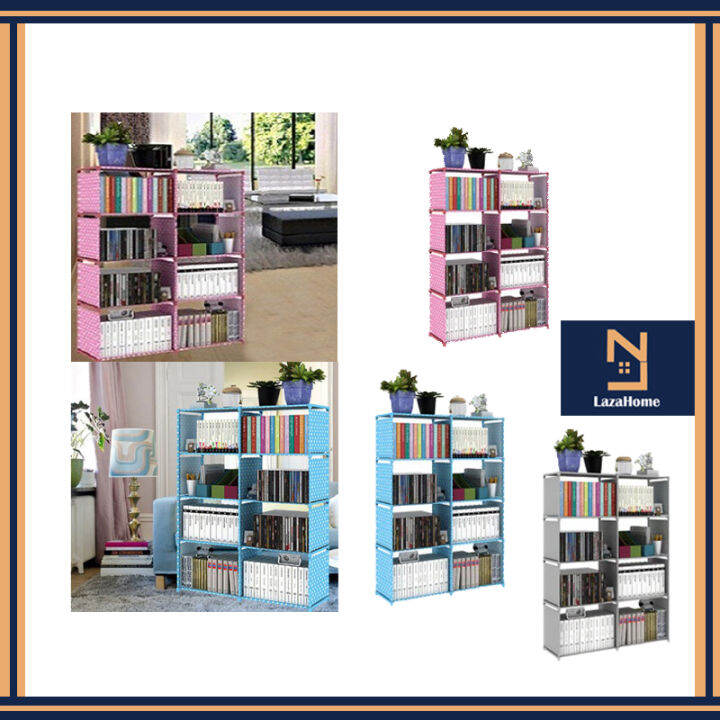 🏠8 Column Rack_八格架子_Rak 8 Ruangan🏠Bookshelf Shelf Combination Storage ...