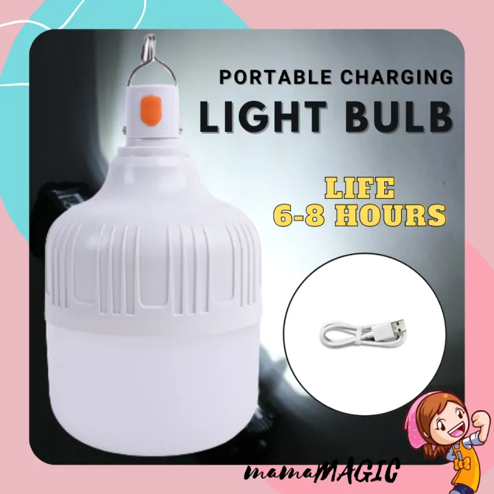 Emergency Rechargeable Light Bulb Charging Mobile Lamp Outdoor hanging ...