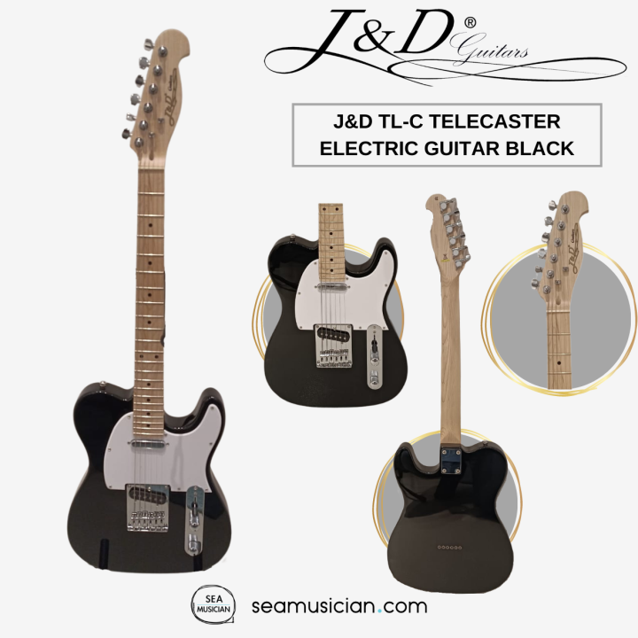 J&D TL-C TELECASTER ELECTRIC GUITAR BLACK | Lazada