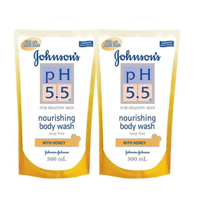JOHNSONS BODY WASH PH5.5 NOURISHING 500MLX2 WITH HONEY REFILL | Lazada
