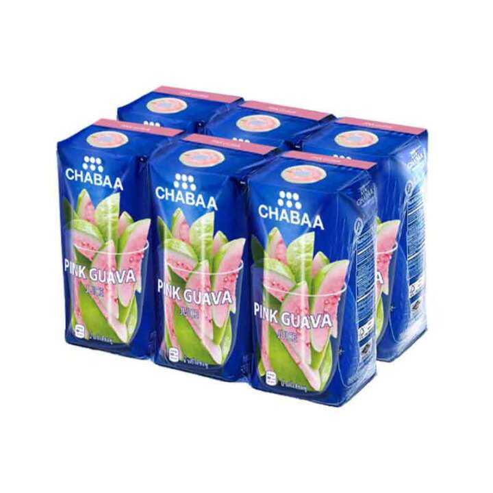 [ส่งฟรี!!!] ชบา น้ำฝรั่ง 30% 180มล.X6 กล่องChabaa Guava Juice 30% 180 ml x 6 | Lazada.co.th