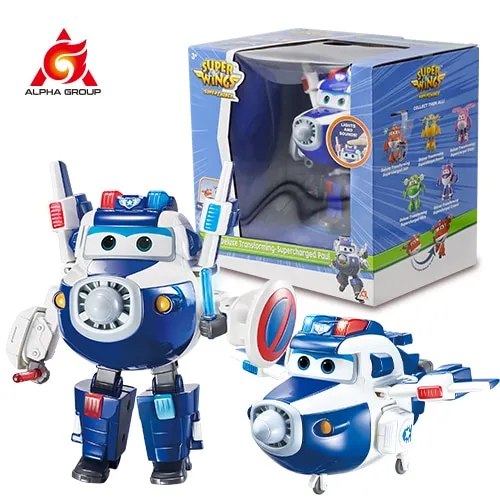 Super Wings 6 Inches Deluxe Supercharged Paul Transforming With Police ...
