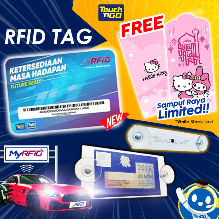 ♗Ship 24Hrs RFID Touch n Go Self-Fitment (DIY) My TNG RFID Sticker Smart Tag Toll Card Car frid ...