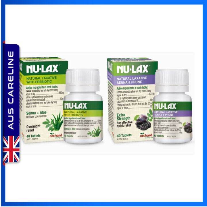 Nulax Natural Laxative Tablets with Senna and Prunes 40 Tablets | Lazada