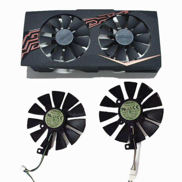 Replacement 4 Pin Cooler Fan 87mm Dual Fan Graphics Card Cooling Fan ...