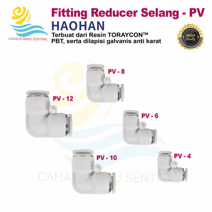 FITTING ELBOW PV PNEUMATIC REDUCER SAMBUNGAN SELANG PV | Lazada Indonesia