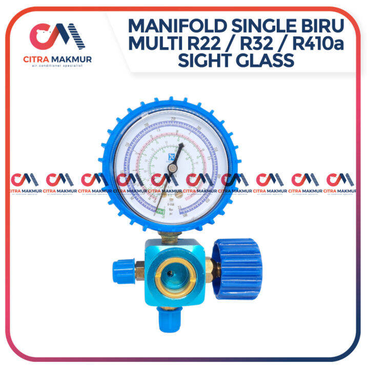 Manifold Single Multi R22 Sight Glass Alat Test Freon AC Kulkas ...