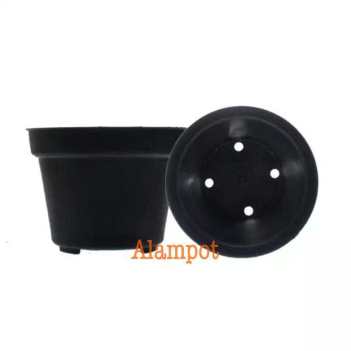 Pot Bunga Tanaman Plastik Hitam 40 POLOS | Lazada Indonesia