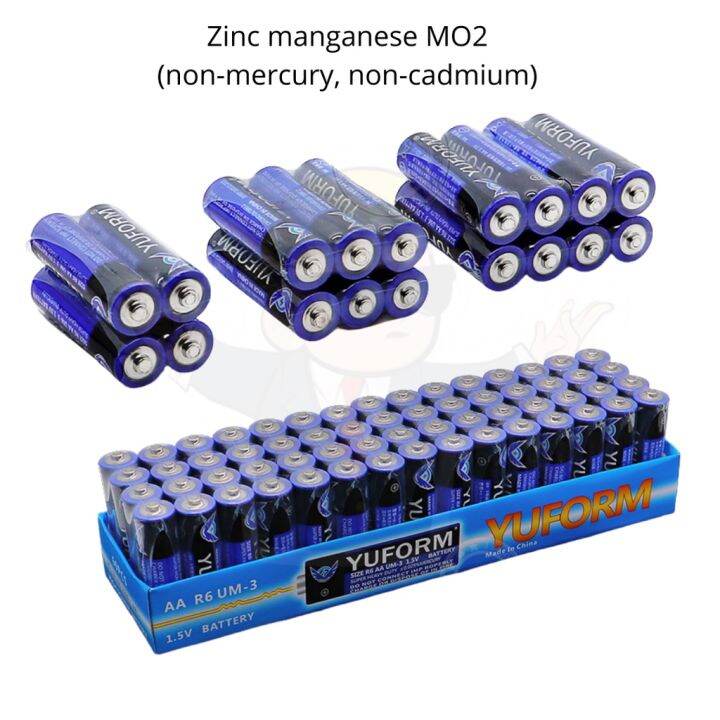 Yuform AAA Heavy Duty Battery Bateri Super High Energy Carbon Dry ...