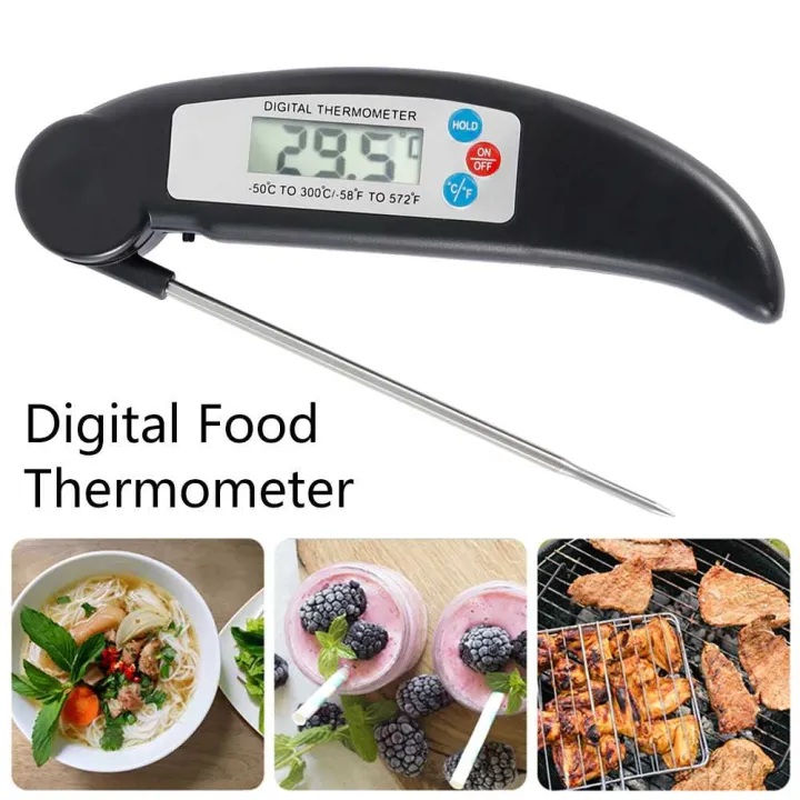 Termometer Makanan Digital Daging Kopi Susu Foldable / Termometer ...