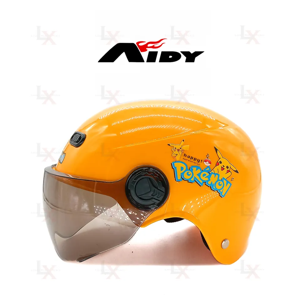 Pokemon Pikachu Anime Motorcycle Crash Helmet Sunshade Lens, 60% OFF