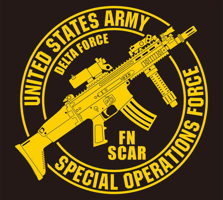 FN SCAR U.S. Army Delta Force series 1 Cutting Sticker | Lazada Indonesia
