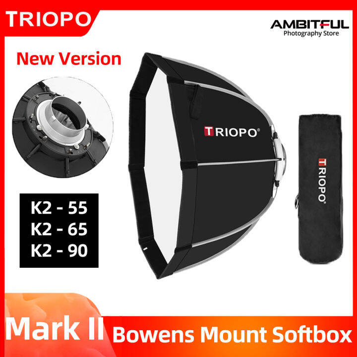 Triopo softbox K2 55cm 65cm 90cm 120cm Bowens Mount Portable Octagon Umbrella Outdoor SoftBox ...