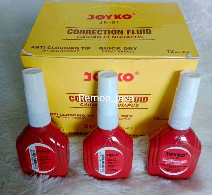 (PROMO) TIPEX CAIR JOYKO JK-01 / 1 PAK ISI 12 PCS (selusin) / ADA HARGA ...