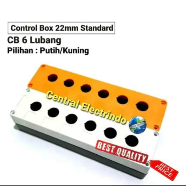 Control Box Push Button 22mm 6 Lubang Putih/Kuning. | Lazada Indonesia