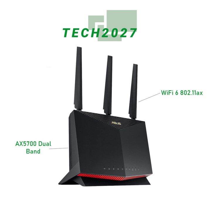 【COD】 ASUS RT-AX86U AX5700 Dual Band WiFi 6 Gaming Router | Lazada PH