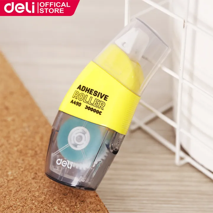 Deli Stick Up- Adhesive Roller Tape 8mx6mm Adhesive Roller Fast Clean ...