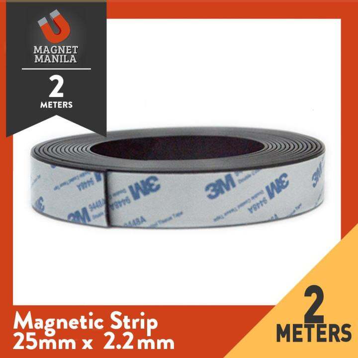 2 meters with Adhesive Rubber Magnetic Strip 25mm x 2.2mm, Magnet ...